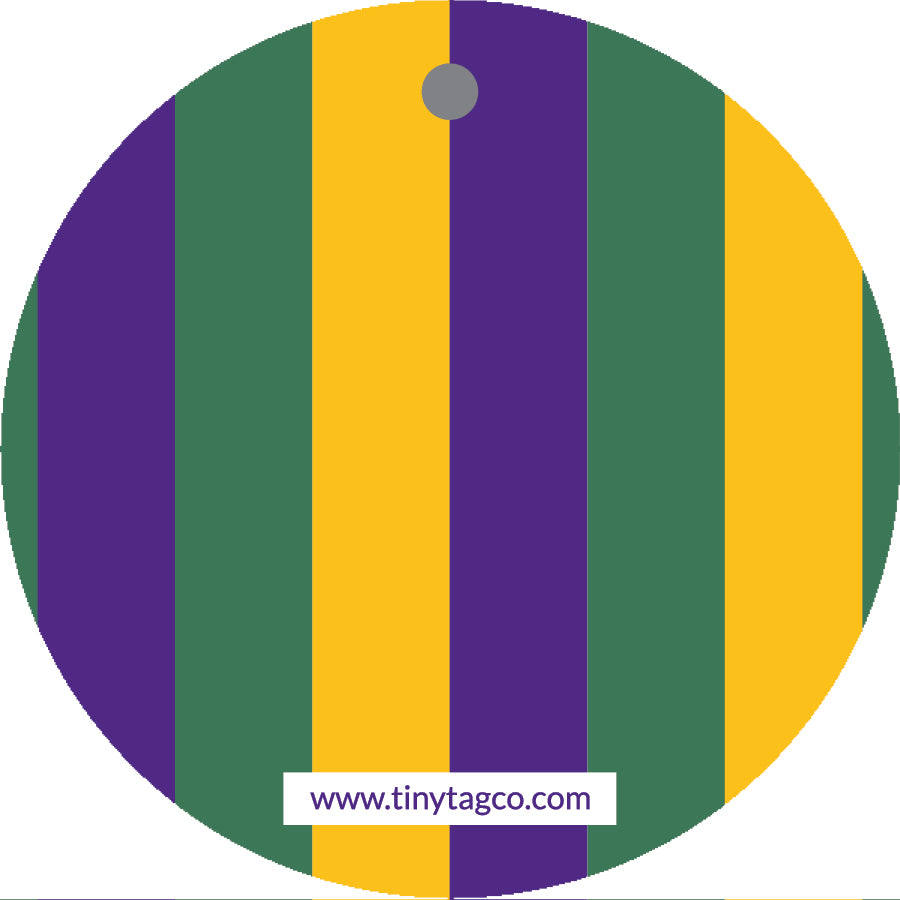 Round Happy Mardi Gras Tags – Tiny Tag Co.