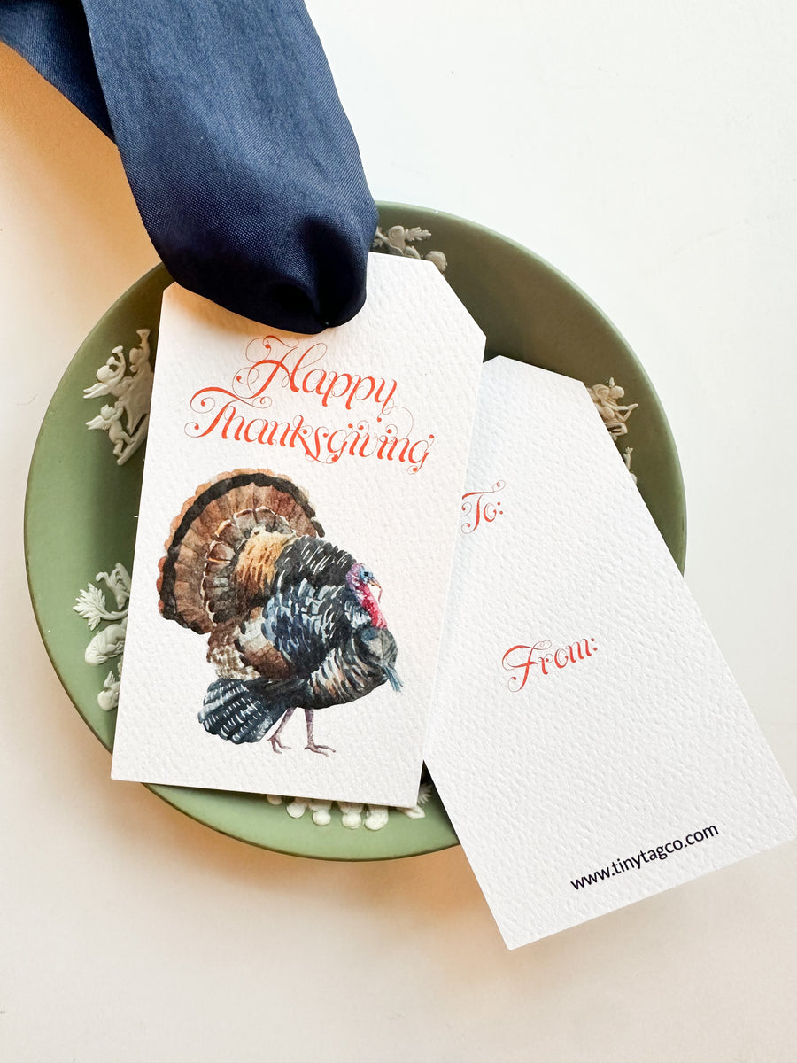 Happy Thanksgiving! Non-Personalized Turkey Hangtag – Tiny Tag Co.