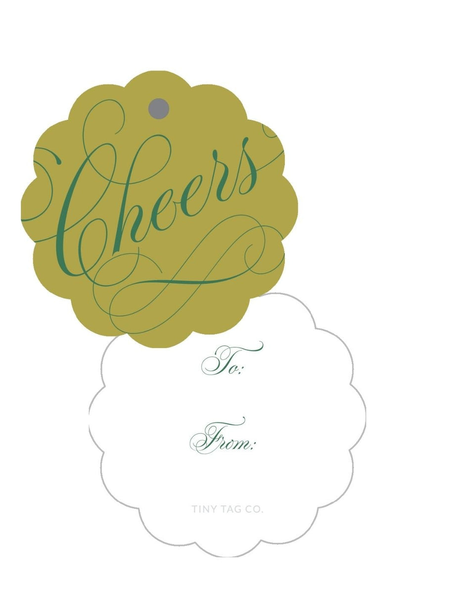 Non-Personalized Round Cheers {Mustard + Pine} – Tiny Tag Co.