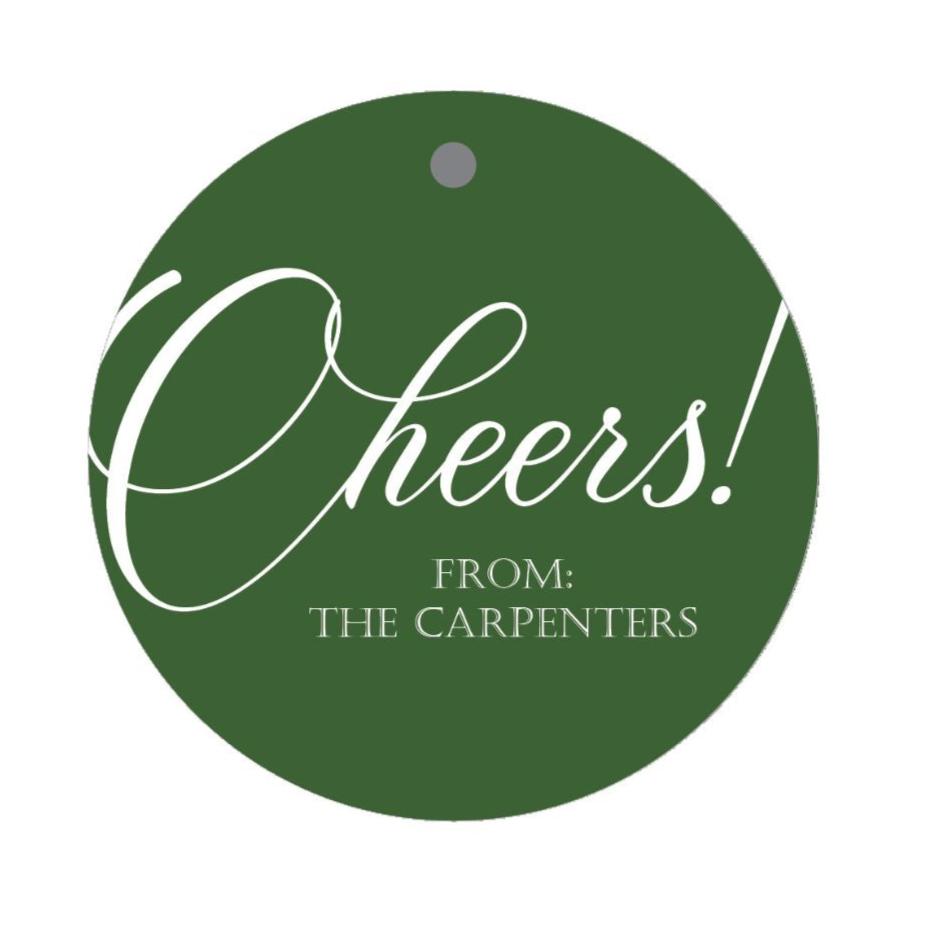 Round Cheers! Hunter Green – Tiny Tag Co.