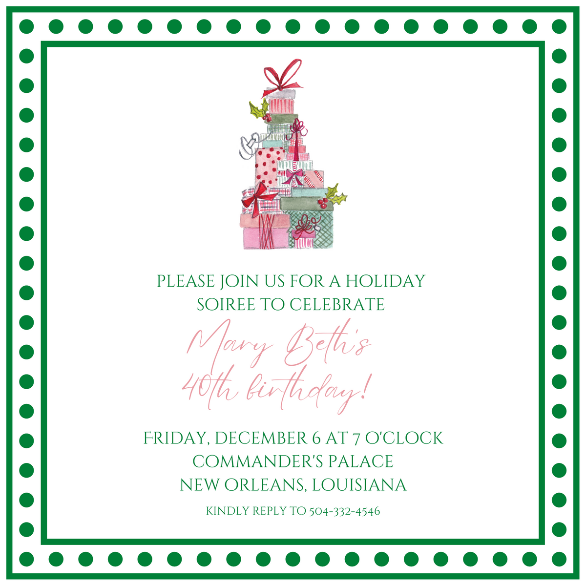 Gift Stack Party Invitation – Tiny Tag Co.