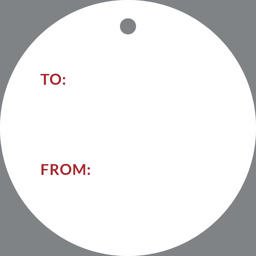 Round Santa Gift Tag (non-personalized) – Tiny Tag Co.