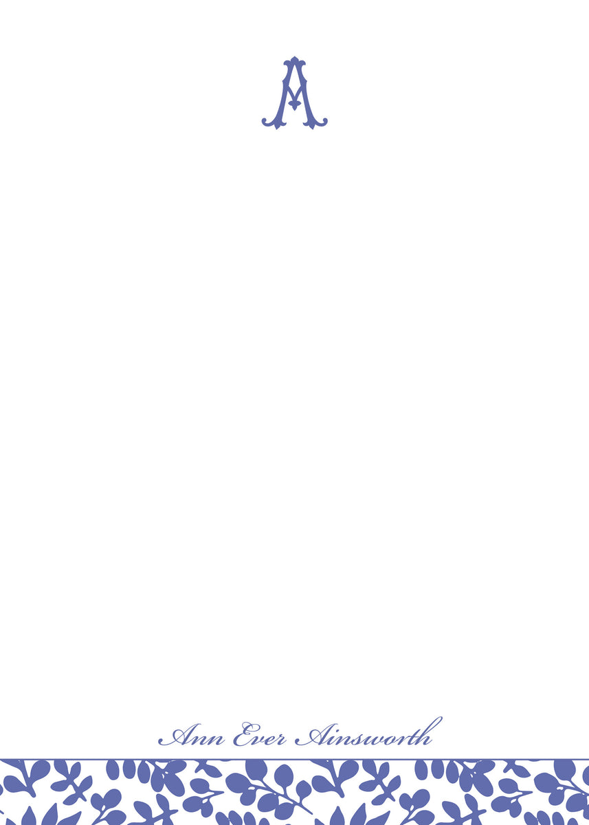 Floral French Blue Notepad – Tiny Tag Co.